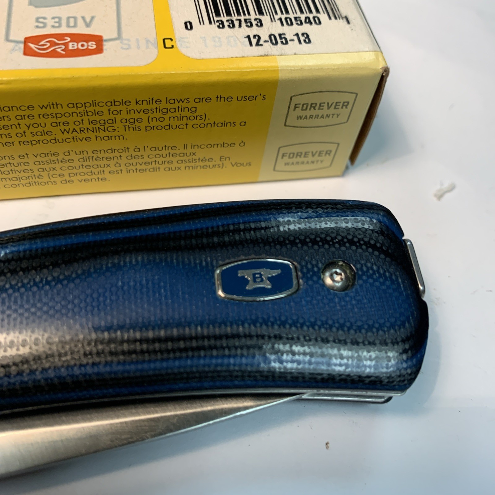 Buck Knife 337 Paradign Black/Blue USA Shift Mechanism W/ Clip | eBay