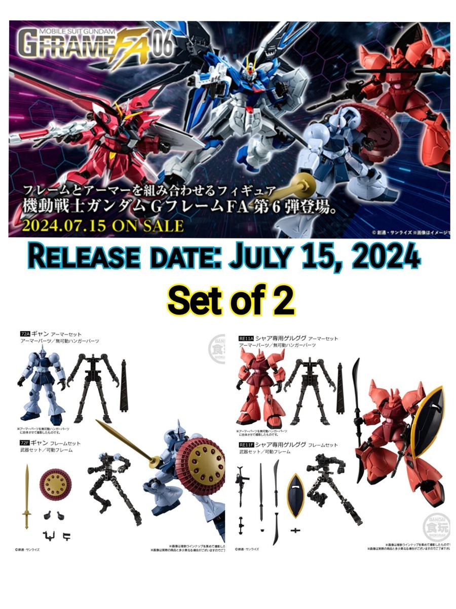 Mobile Suit Gundam G Frame FA 06 Gyan and Gelgoog Set of 2 Mobile Suit Gundam G Frame FA 06 Gyan and Gelgoog Set of 2