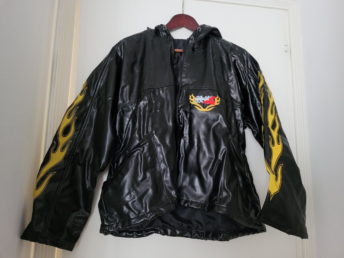 Tekken 4 Faux Leather Jacket Hoodie Japan Playstation 2 PS2 Tekken 4 Faux Leather Jacket Hoodie Japan Playstation 2 PS2