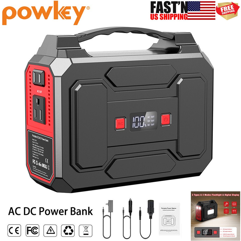 Powkey Portable Power Bank AC 146Wh/100W Laptop Phone Charger Battery ...