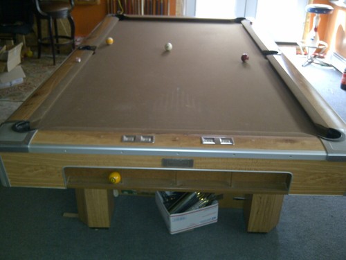 Brunswick Billiards Century 9' Pool Table with balls needs new cloth | eBay