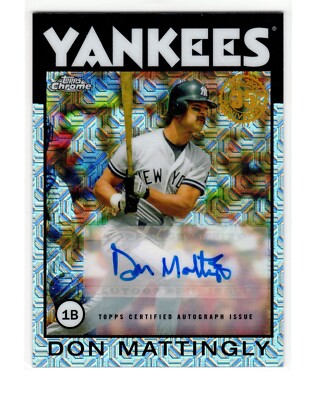 Don Mattingly 2021 Topps Silver Pack 86BC-47 Auto Mojo Refractor #/10 ...