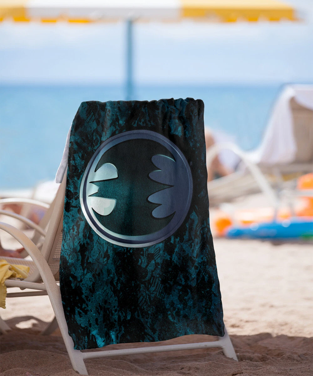 Batman Beach Towel 30x60" Batcave Bat Symbol Logo Microfiber Bath ...