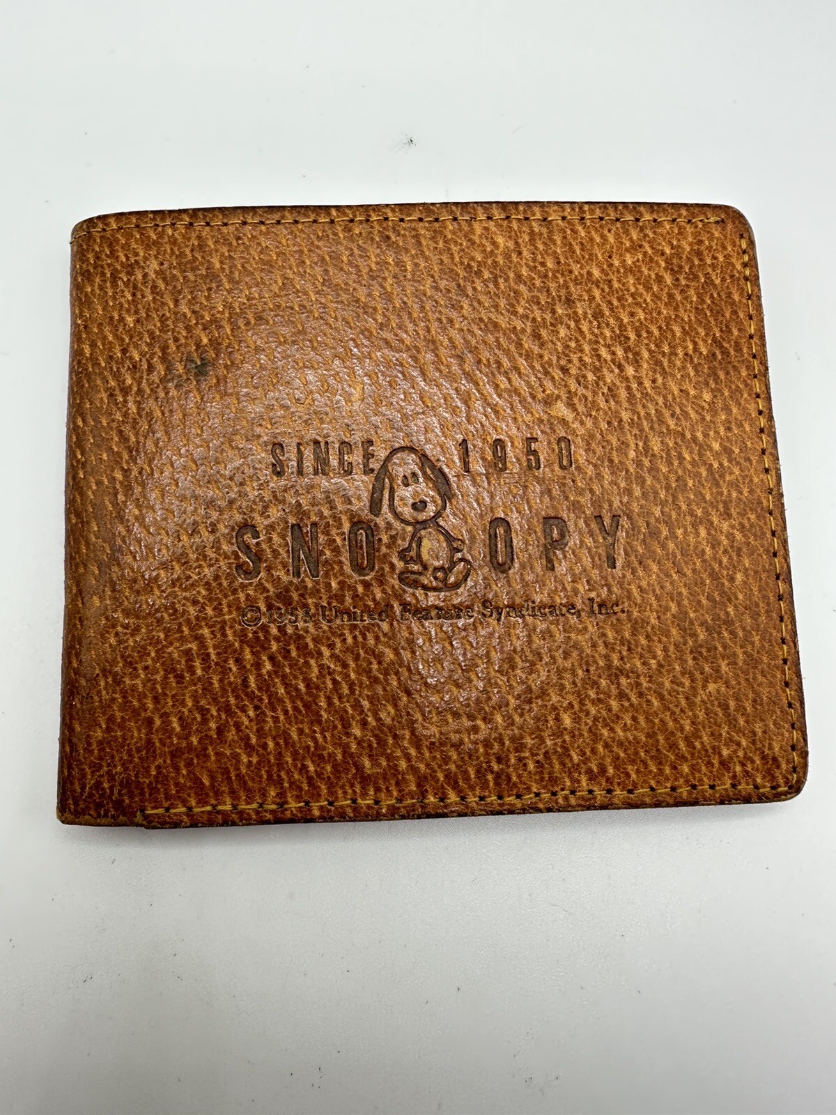 PEANUTS SNOOPY VINTAGE 1958 FAUX Leather Wallet Origi… - Gem
