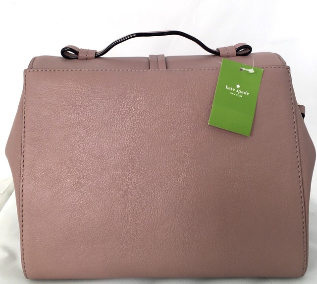 Kate Spade Fleur Randall Street Leather Satchel Handbag Porcini for ...