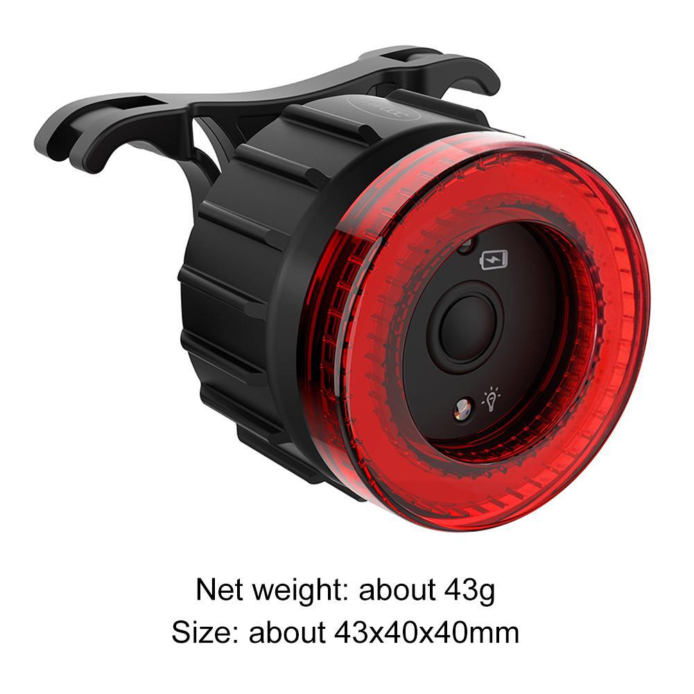 Bicycle Smart Brake Light 60LM Smart Bicycle Tail Rear Light Cycling ...
