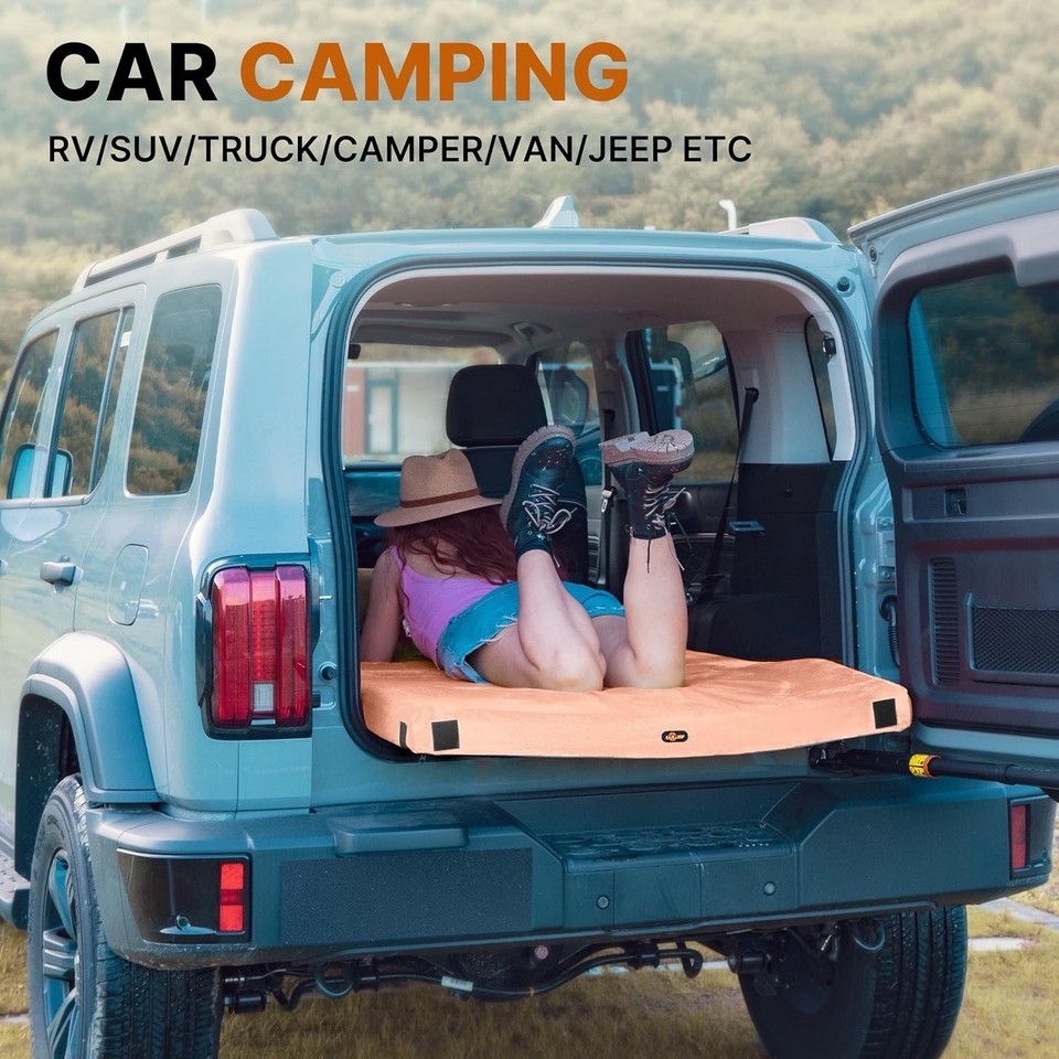 Gaialoop Floor Memory Foam Car Camping Bed Glamping Roll Up Futon ...
