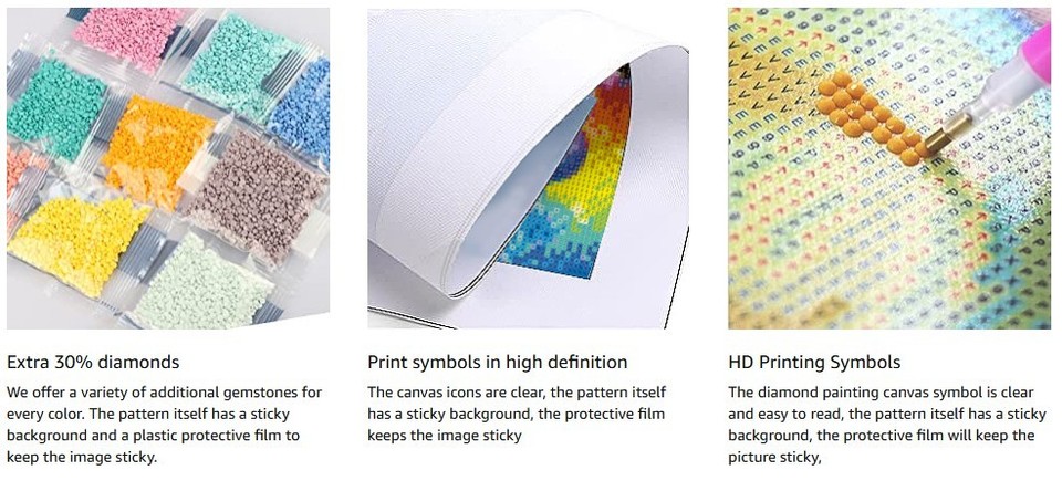 Halloween Diamond Art Kits for Adults 5D Skeleton Ghost Pumpkin Diamond ...