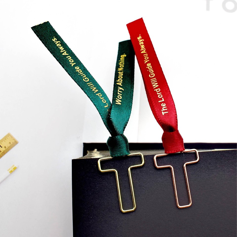 40 Pack Cross Paper Clips with Ribbons Set. 30 Rose Gold | eBay