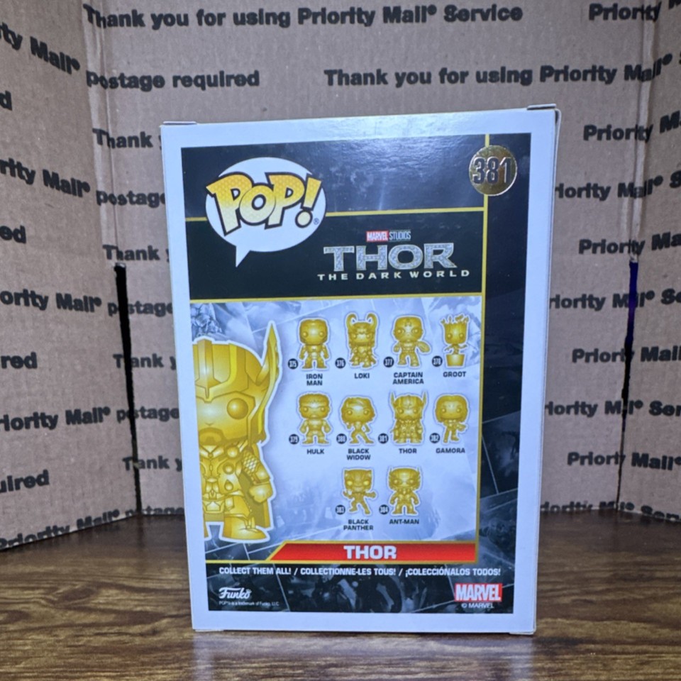 Funko Pop! Marvel Studios Thor Gold Chrome Bobblehead #381 2018 ...