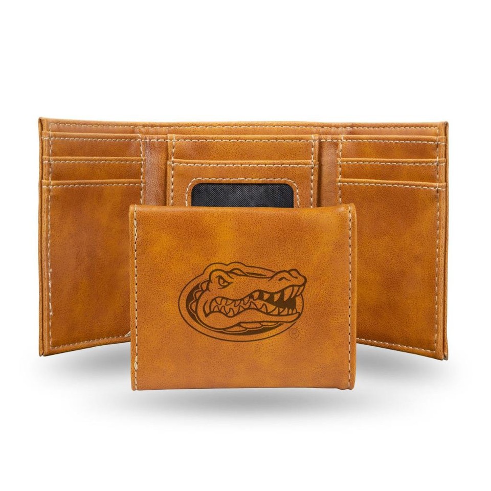 Florida Gators Laser Engraved Leather Trifold Wallet [NEW] NCAA ...