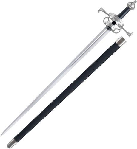 Kingston Arms Spada Da Lato Sword 32¾" 5160 Steel Blade Leather Wrapped ...