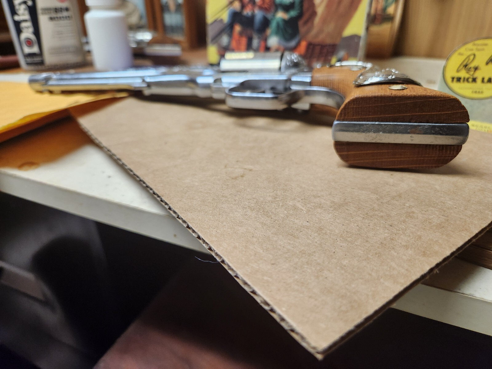 Vintage Hubley Colt 45 cap gun with Rattlesnake Wooden Grips | eBay