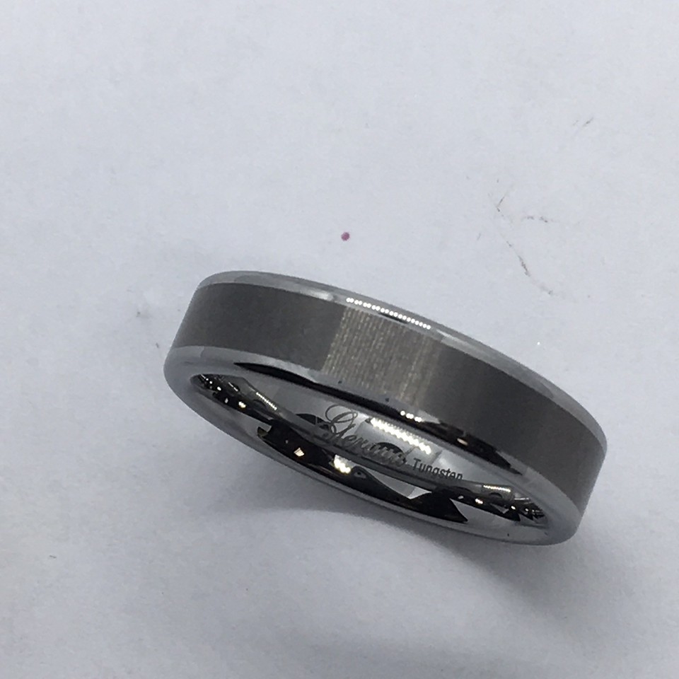 6mm Geraud Designer Mens Tungsten Band Ring In Gray Side 11 #59 | eBay