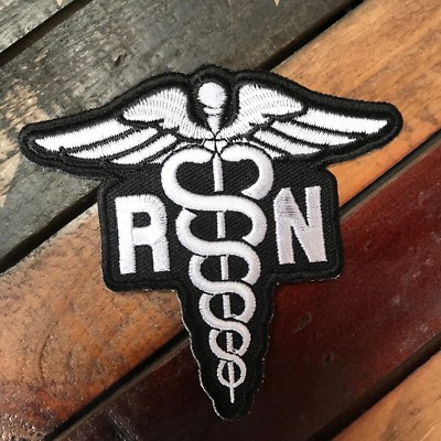 Black & White Registered Nurse RN Die-Cut Patch | eBay