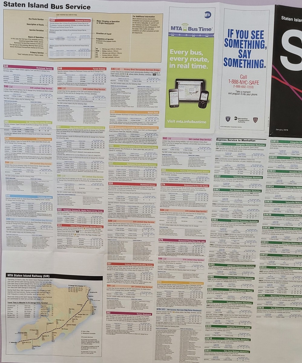 Staten Island Bus Map Mta New York City Transit Map Collections