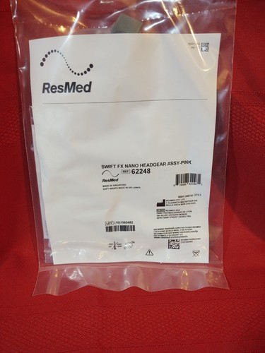 1- ResMed #62248 Swift FX NANO For Her (Pink) Headgear w/Soft Wrap ...
