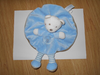 DOUDOU plat rond ours bleu PREMAMAN baby spirit boy marron | eBay