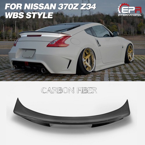 For 09 Onwards 370Z Z34 WBS Style Carbon Fiber Rear Spoiler Trunk Wing ...
