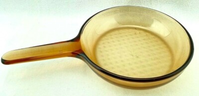 Vision Corning Ware 7” Amber Waffle Bottom Saute Fry Pan Skillet France ...