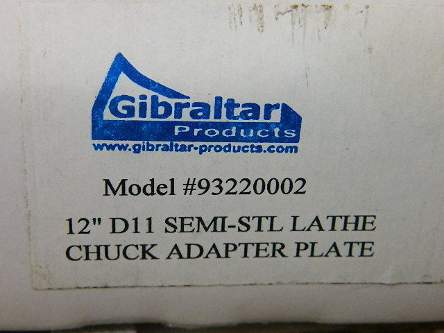 Gibraltar Semi-Steel Adapter Plate for 12" Lathe Chucks D11 Mount | eBay