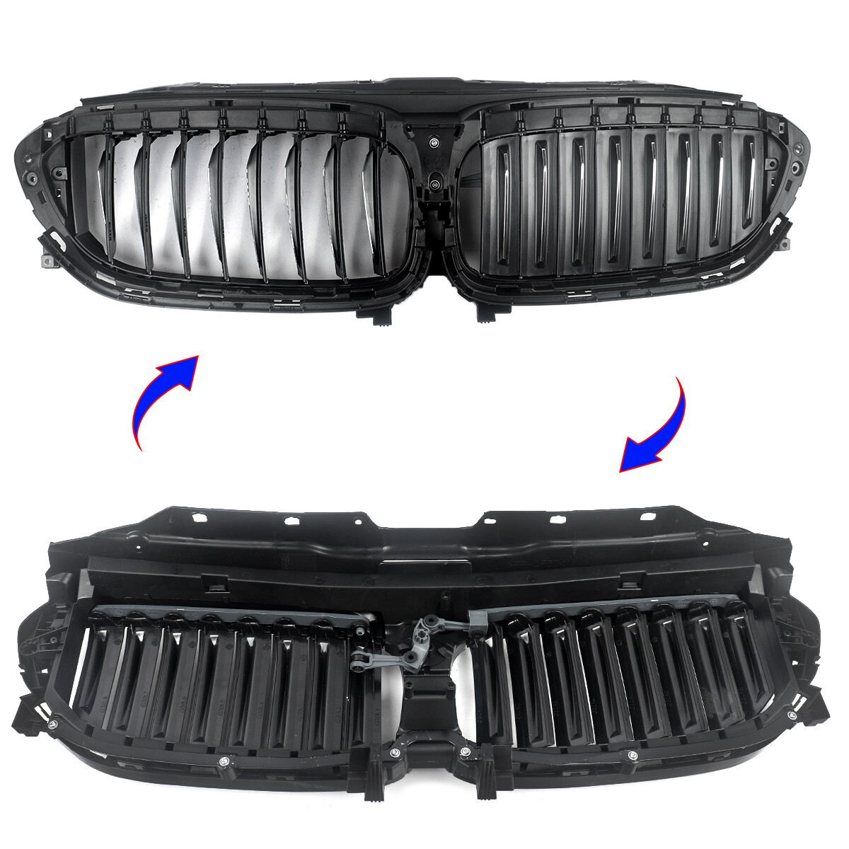 For BMW G30 G31 530i M550i 2017-2020 Front Radiator Grille Active Air ...