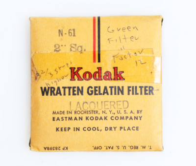 KODAK 2 INCH WRATTEN NO. 61 GEL FILTER | eBay