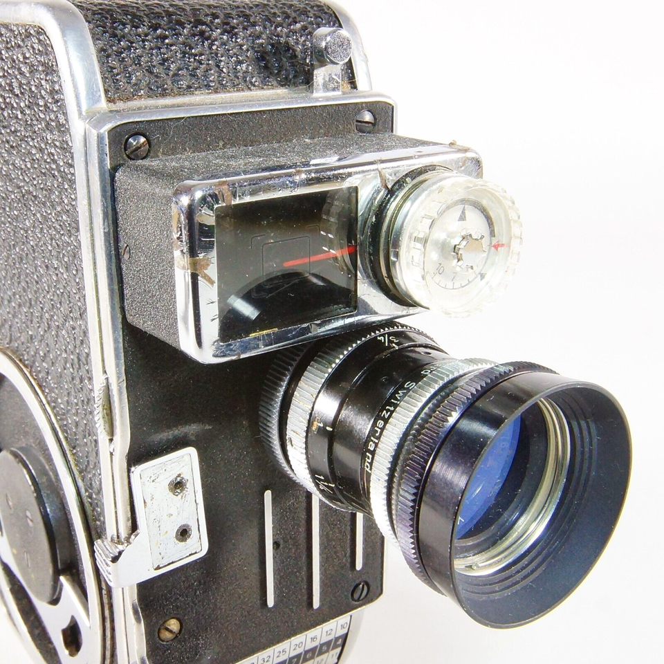 Paillard Bolex C8SL 8mm Movie Camera With 13mm Lens, Lens Hood + Manual ...