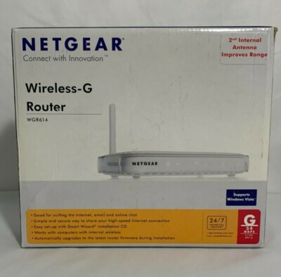 Netgear Wireless-G Wi-Fi Router WGR614 4 LAN Ports w/ Original Cord ...