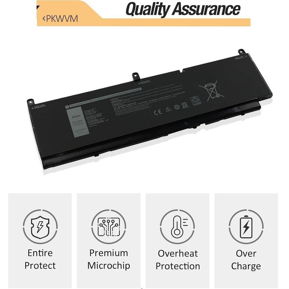 PKWVM Battery For Dell Precision 7550 7560 7750 7760 Mobile Workstation ...