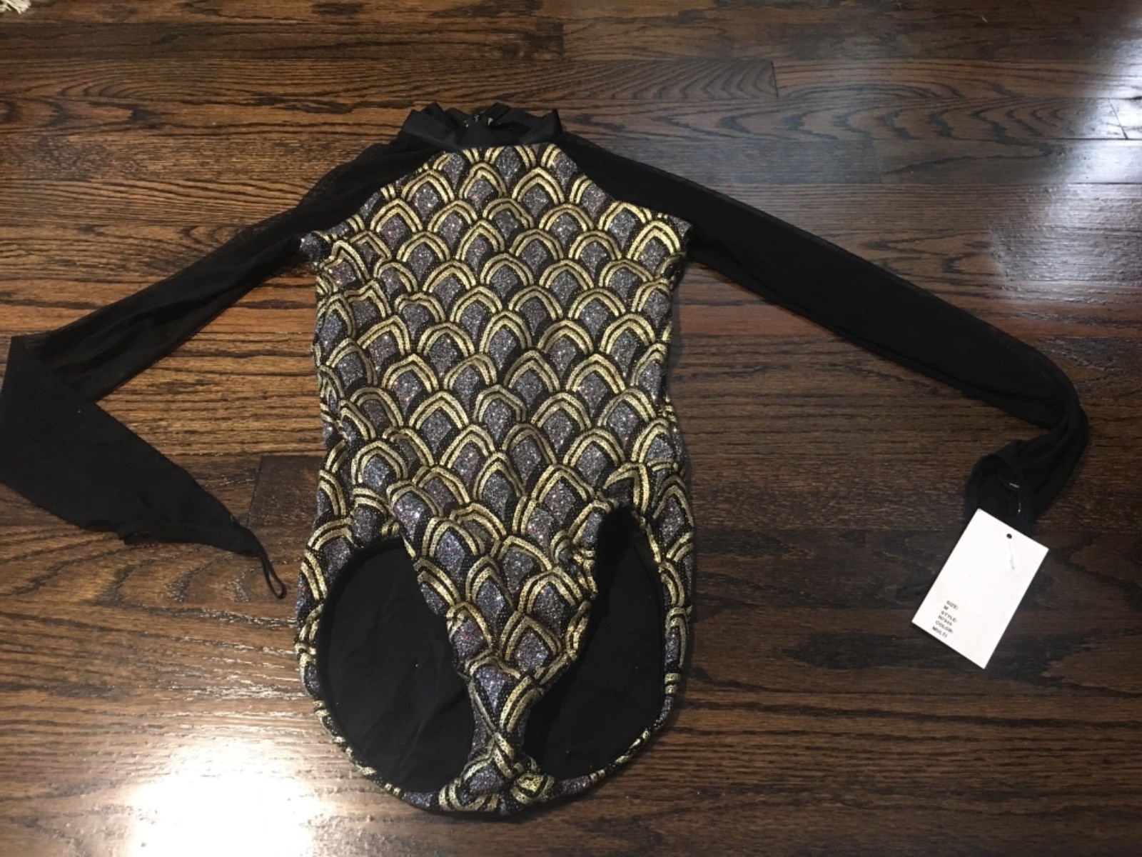 DOUBLE PLATINUM sparkly shiny gold silver DANCEWEAR COSTUME M Lyrical ...