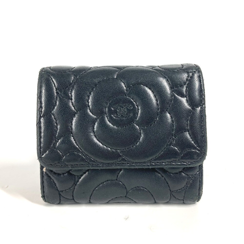 CHANEL Bicolor Camelia Compact wallet Trifold wallet … - Gem
