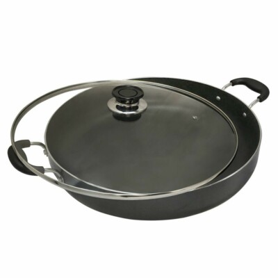 Aluminum 10" Low Pot Cookware Deep Cooking Non Stick Coating 4 Quarts ...