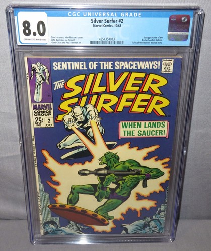 SILVER SURFER #2 (Brotherhood of Badoon 1st app) CGC 8.0 VF Marvel ...