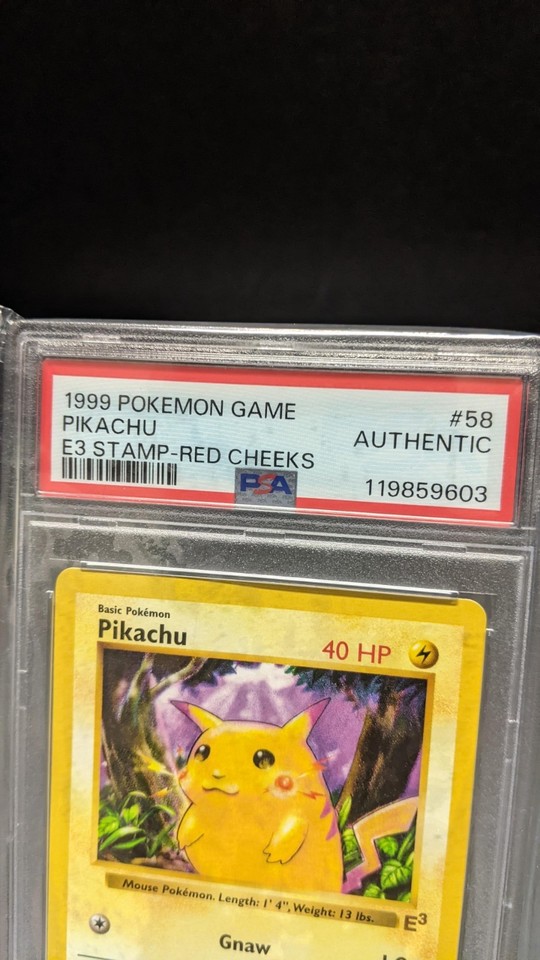 1999 Pokemon E3 Pikachu Red Cheeks Promo #58 Shadowless Base Set PSA ...
