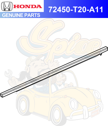 Genuine 22-24 Honda Civic Left Front Door Molding 72450-T20-A11 | eBay ...