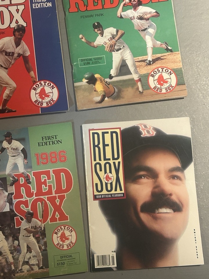 Vintage Boston Red Sox Baseball Scorebook & Program Books Lot Of 25 ...