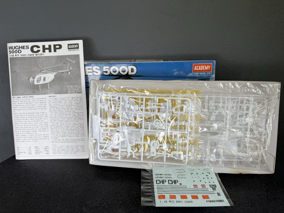 Academy Hughes 500D Police Helicopter Model Kit 1/48 Scale | eBay