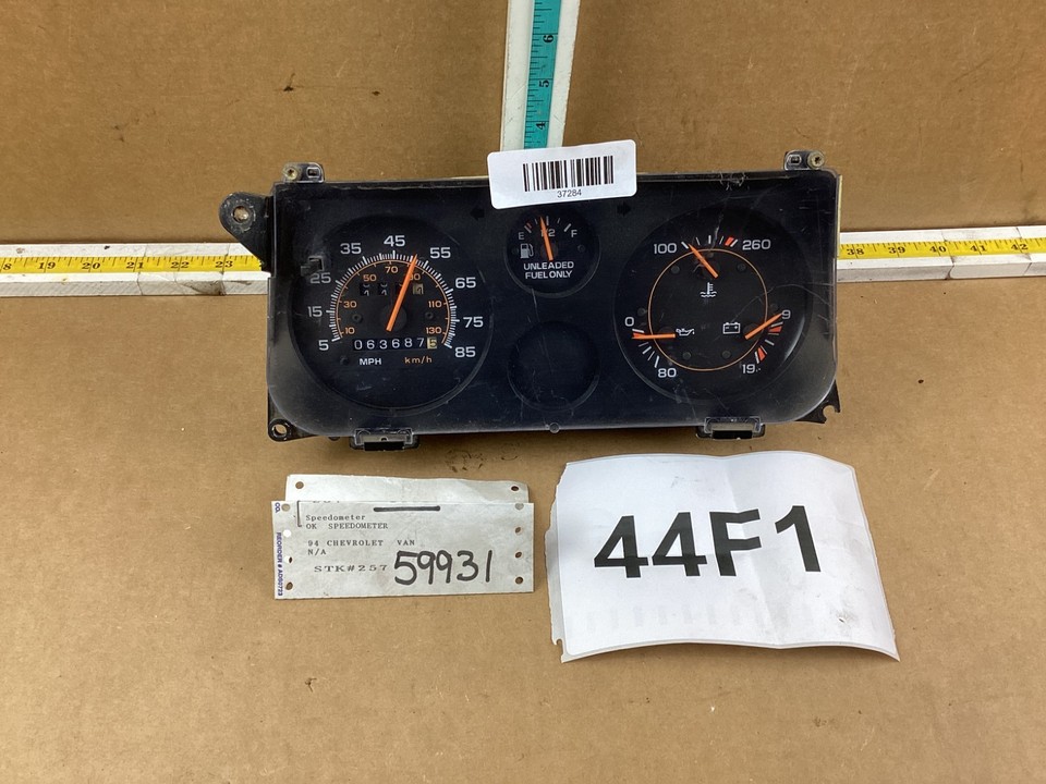 1993-1995 Chevrolet GMC Van Speedometer Gauge Instrument Cluster 63K ...
