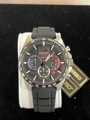 SEIKO SSB347 QUARTZ Men's Chronograph silicone strap SSB347-NEW | eBay