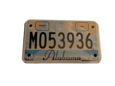 Alabama Motorcycle License Plate AL M043936 | eBay