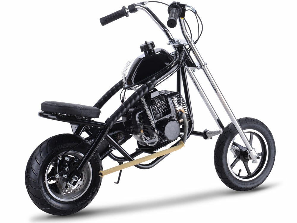MotoTec 49cc Gas Powered Mini Chopper - 2 Stroke -BLACK or BLUE | eBay