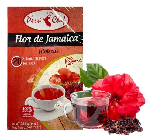 Hibiscus Tea/Sorrel Te Flor de Jamaica Natural Antioxidant (20Tea Bags ...