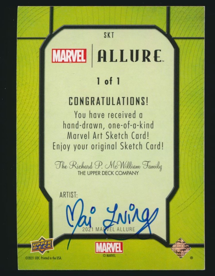 2022 Marvel Allure Artist Sketch #SKT Mockingbird by Mai Irving 1/1 | eBay