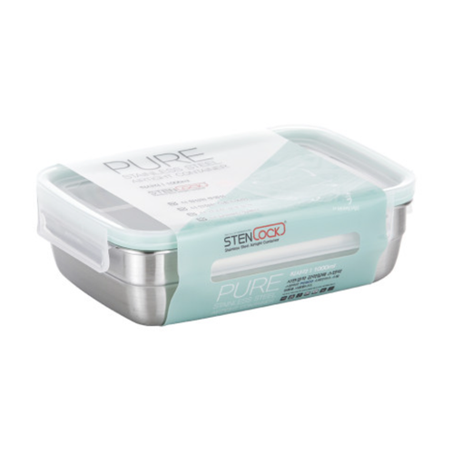STENLOCK Pure Stainless Steel Side lunch Box 1000ml Rectangle NO 6-1 ...