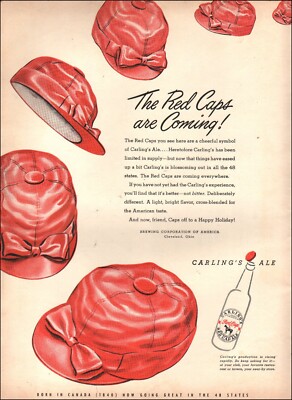 1946 Vintage ad Carling's Ale Brewing Corp of America Red Cap. | eBay