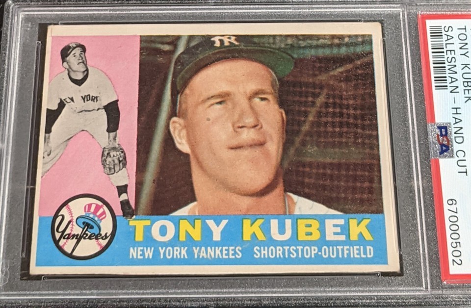 1960 Topps Tony Kubek SALESMAN SAMPLE HAND CUT PSA AUTHENTIC (ONLY ONE ...