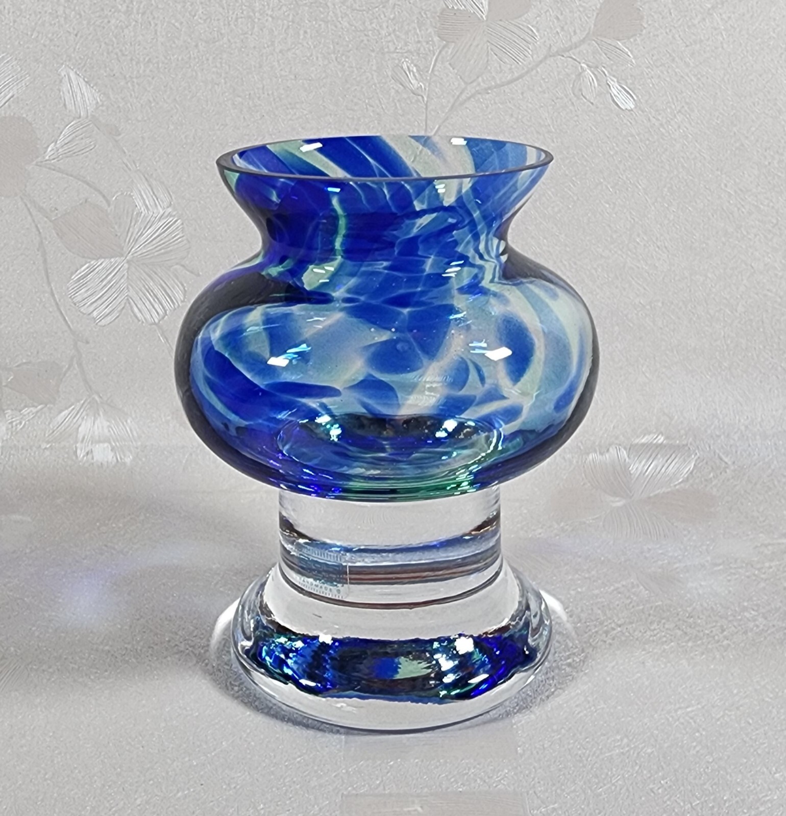 Sea Of Sweden Bjorn Ramel Blue Green Heavy Footed Candle Holder 4.5 ...