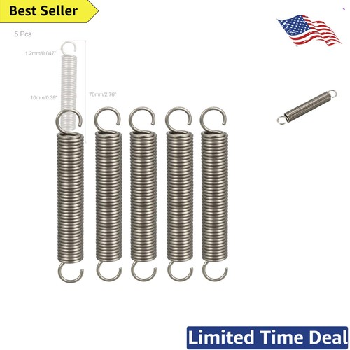 Small Dual Hook Tension Spring - Stainless Steel - 5pcs - 1.2mm Wire ...
