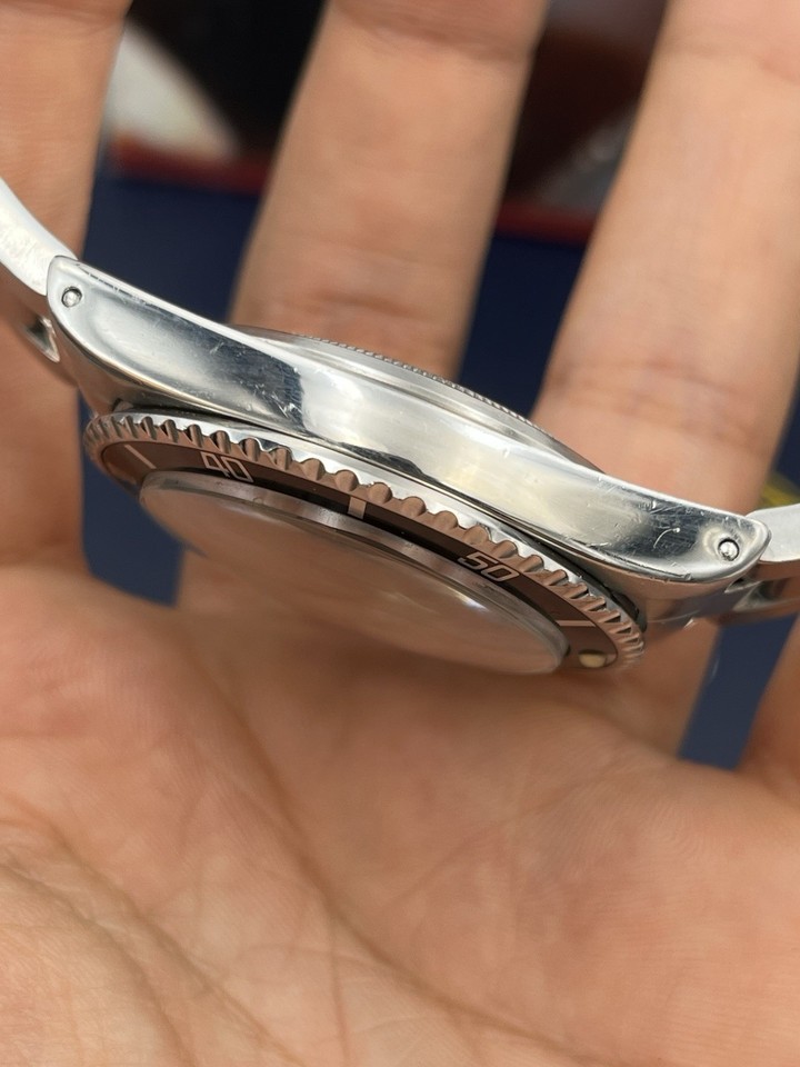 1966 Rolex Submariner 5512 Pointed Crown Guard Matte Feet First Patina ...